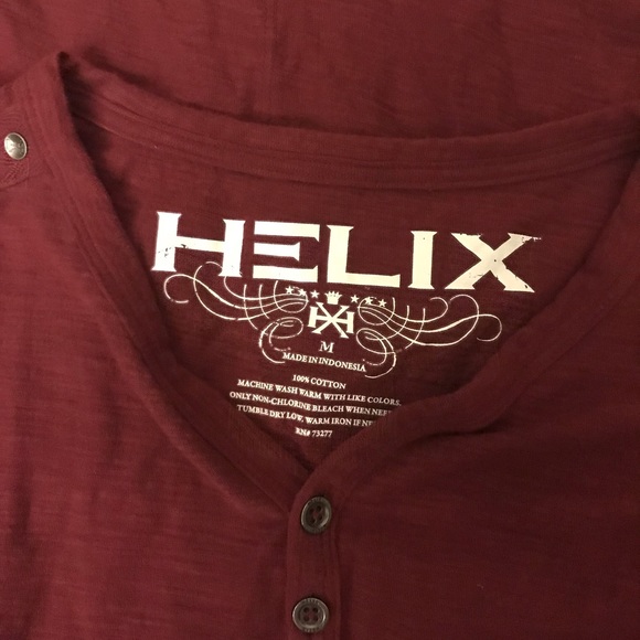Helix | Shirts | Mens Helix Redmaroon Tshirt Sz M | Poshmark